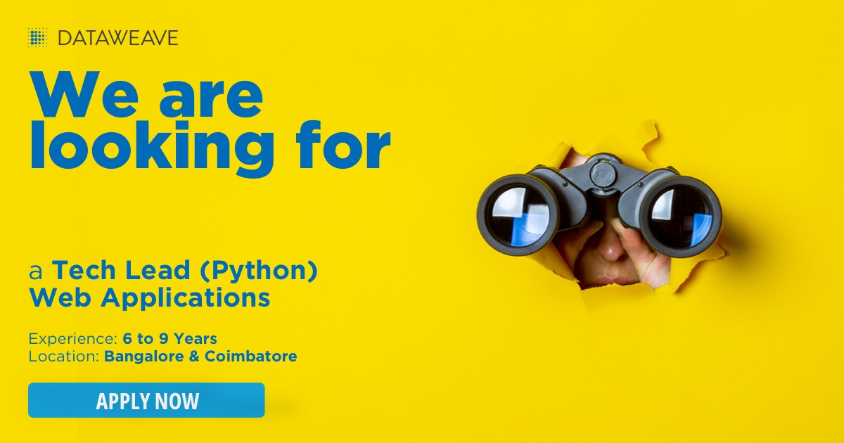 Wish to change the world of eCommerce | Join us @DataWeave